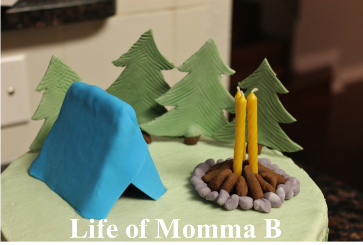 Birthday Camping Cake