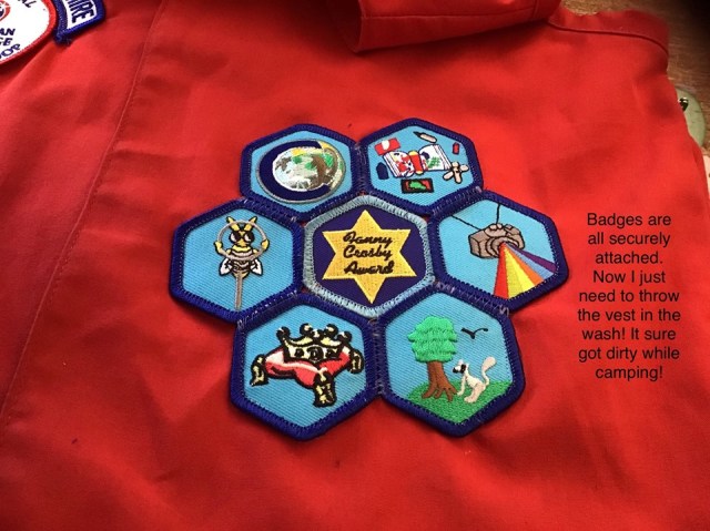How to sew on merit badges