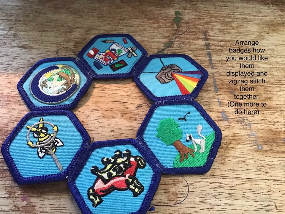 How to sew on merit badges